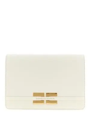 ELISABETTA FRANCHI Elisabetta Franchi Logo Stamp Foldover Shoulder Bag