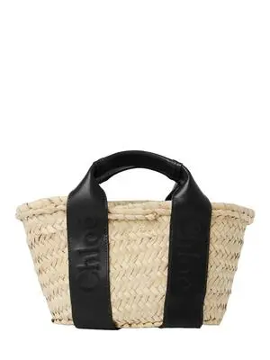 Chloé Sense Small Woven Basket Bag - Nude