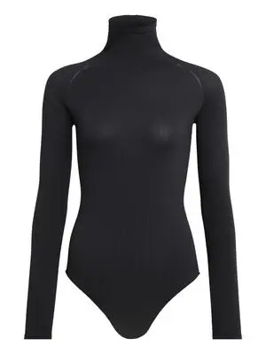 Alaïa High-neck Long-sleeve Bodysuit - Black