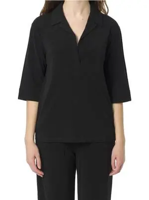 Max Mara V-neck Three-quarter Sleeve Blouse - Black