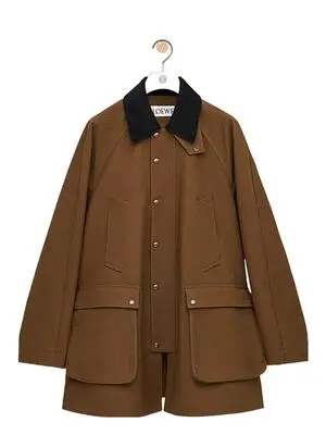 Loewe Trapeze Snap Buttoned Jacket - Khaki Green