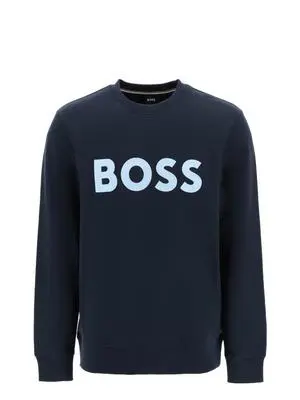 Hugo Boss Logo Print Cotton Sweatshirt - Black