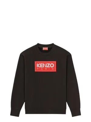 Kenzo Logo Patch Drop-shoulder Sweatshirt - Black