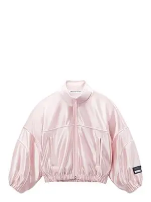 Alexander Wang Logo-appliqué Zip-up Bomber Jacket - Pink