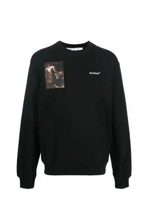 Off-White Printed Crewneck Sweatshirt - Black
