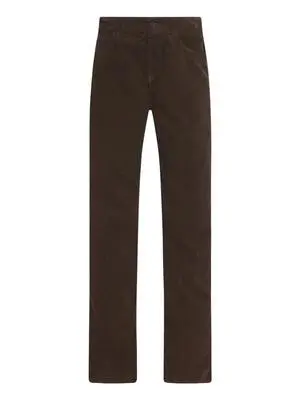 THE ROW The Row Fine Ribbed Trousers Deep Coffee