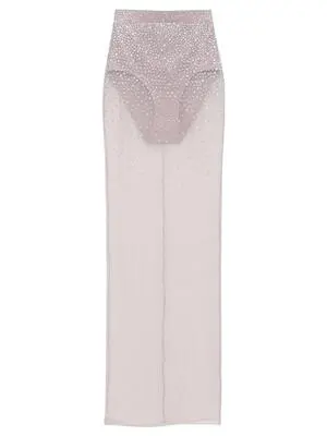 ALEX PERRY Alex Perry Crystal Embellished Mesh Maxi Skirt