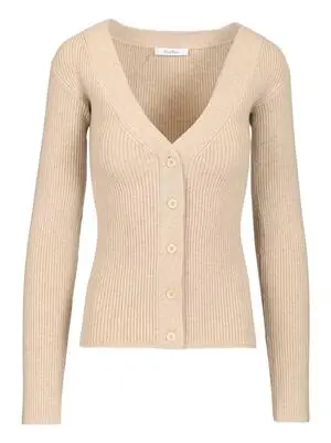 Max Mara Max Mara V-Neck Ribbed Cardigan No