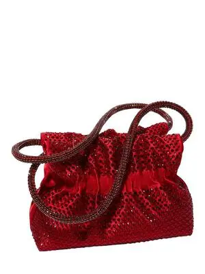 MAXCO. Max&co. Rhinestone Embellished Shoulder Bag - Red
