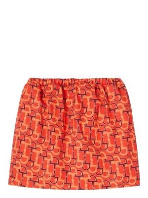 Gucci Horsebit Printed Mini Skirt - Red