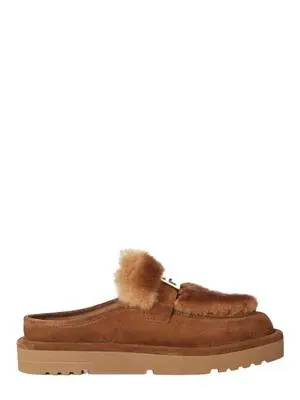 Fendi Apres Chic Ff Plaque Sabots - Brown