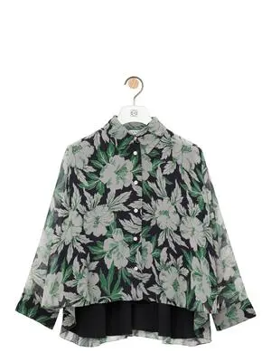Loewe Relaxed Fit Crepe Shirt With Floral Print - Multicolor