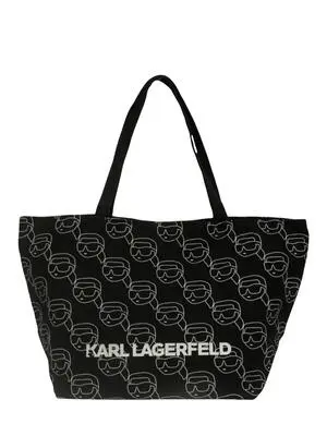 Karl Lagerfeld Monogram Tote Bag - Black