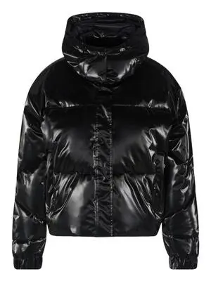 EA7 Padded Jacket With Glossy Finish - Black