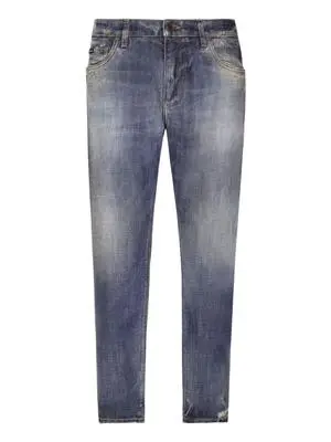 Dolce & Gabbana Distressed Stonewashed Jeans - Blue
