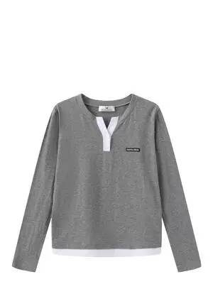 Marissa Chiara Long Sleeve T-shirt - Grey