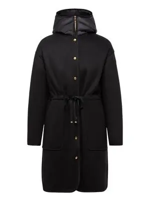 Moncler Bonreposse 3-in-1 Wool Cashmere Long Down Jacket - Black