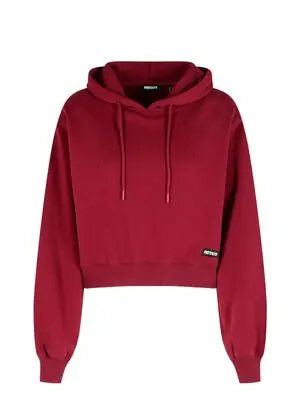 ROTATE BY BIRGER CHRISTENSEN Pullover Hoodie With Ruffle Cuffs - Red