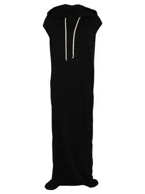 Rick Owens Edfu T Drawstring Maxi Dress - Black