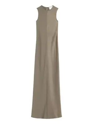 Ami Long Straight Dress - Grey