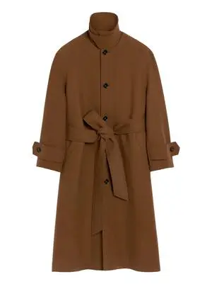 Ami Belted Trench Coat - Brown
