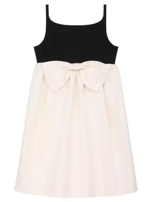 Celine Muguet Dress In Double Wool Crêpe - Black
