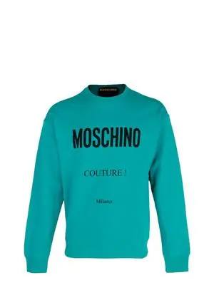 Moschino Organic Cotton Logo Print Sweatshirt - Green