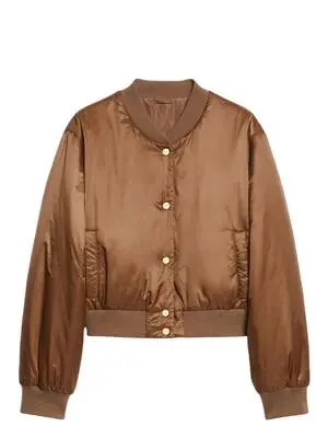 MAX MARA Max Mara Buttoned Long-Sleeve Bomber Jacket
