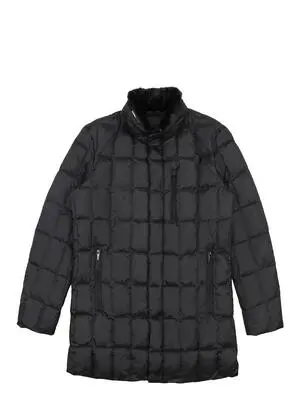 Emporio Armani Quilted Plaid Down Jacket - Black