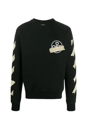 Off-White Tape Arrows Crew Neck Sweatshirt - Black