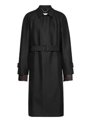 MAISON MARGIELA Single-breasted Trench Coat - Black