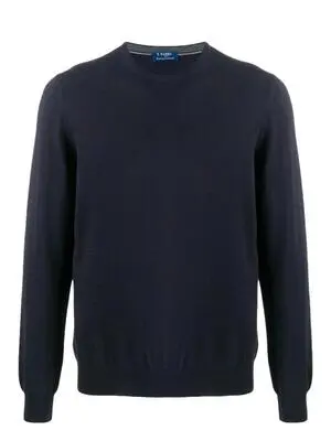 BARBA NAPOLI Crewneck Wool Jumper - Black