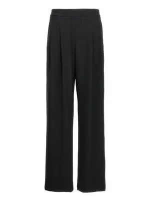 Ermanno Scervino Elastic Waist Wide-leg Trousers - Black