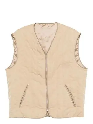 MAISON MARGIELA Quilted Zip Vest - Beige