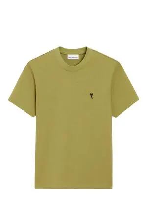 AMI Paris Ami Paris Crewneck T-Shirt With Embroidered Logo No