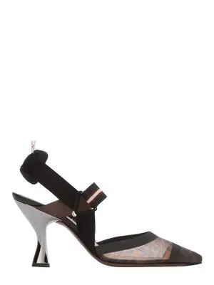 FENDI Fendi Multicolor Tech Mesh High-Heeled Slingbacks