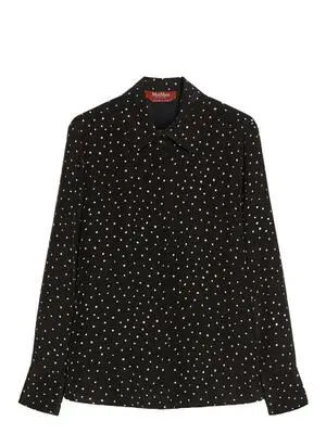 MAX MARA Max Mara Printed Silk Shirt With Gemstone Buttons