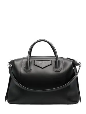 Givenchy Logo Plaque Tote Bag - Black