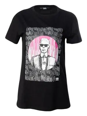 Karl Lagerfeld Graphic Logo T-shirt - Black