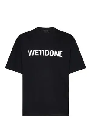 We11Done Logo-print Cotton T-shirt - Black