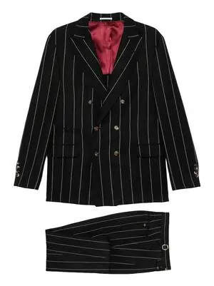 Brunello Cucinelli Pinstriped Suit - Black