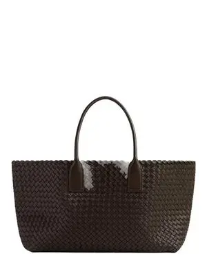 Bottega Veneta Intrecciato Leather Tote Bag - Brown