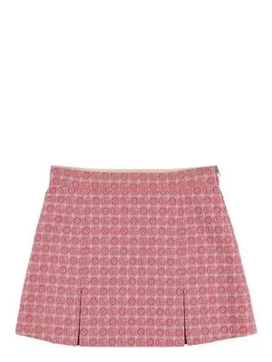 GUCCI Gucci Emblem Pleated Skirt