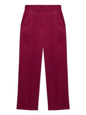 Simkhai Jonathan Simkhai Kyra Satin Wide Leg Pants Cranberry