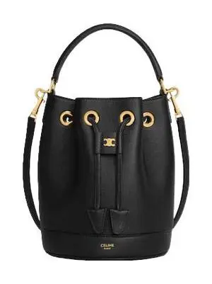 Celine Teen Clara Bag In Supple Grained Calfskin - Black