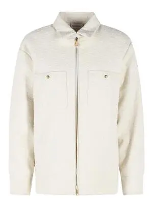 MONCLER Moncler Zip-Up Padded Shirt Jacket With Leather Logo Patch