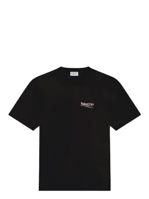 Balenciaga Balenciaga Political Campaign Logo Embroidered Crewneck T-Shirt No