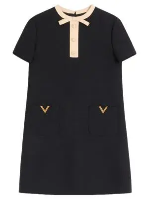 Valentino Garavani Valentino Crepe Couture Short Sleeve Dress No