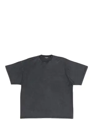 Balenciaga T-shirt Strike 1917 Oversize Da Donna In Nero - Washed Black