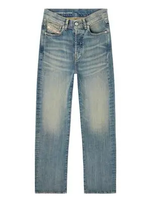 DIESEL® Diesel Logo Patch Straight Leg Jeans